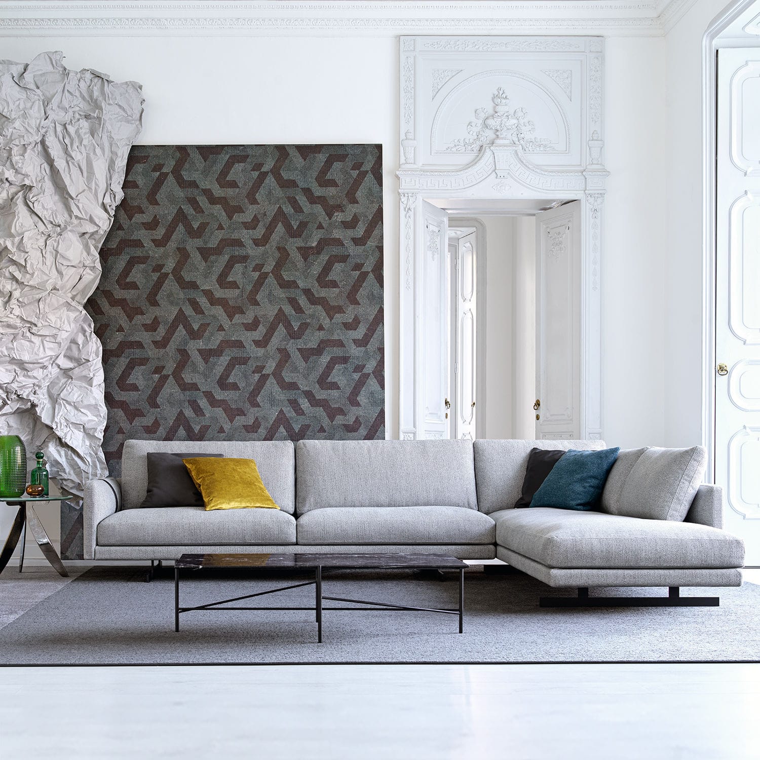 Modular sofa - DEE DEE - BERTO - contemporary / fabric / leather