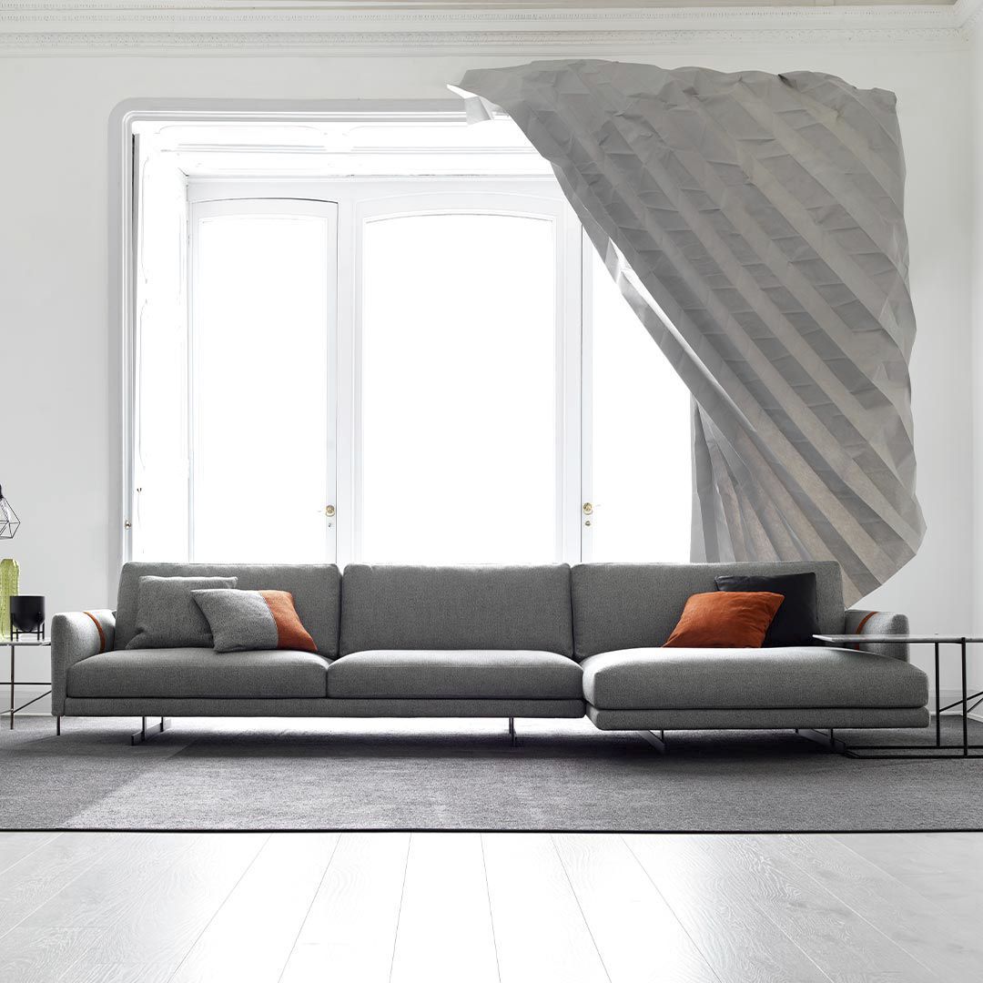 Modular sofa - DEE DEE - BERTO - contemporary / fabric / leather