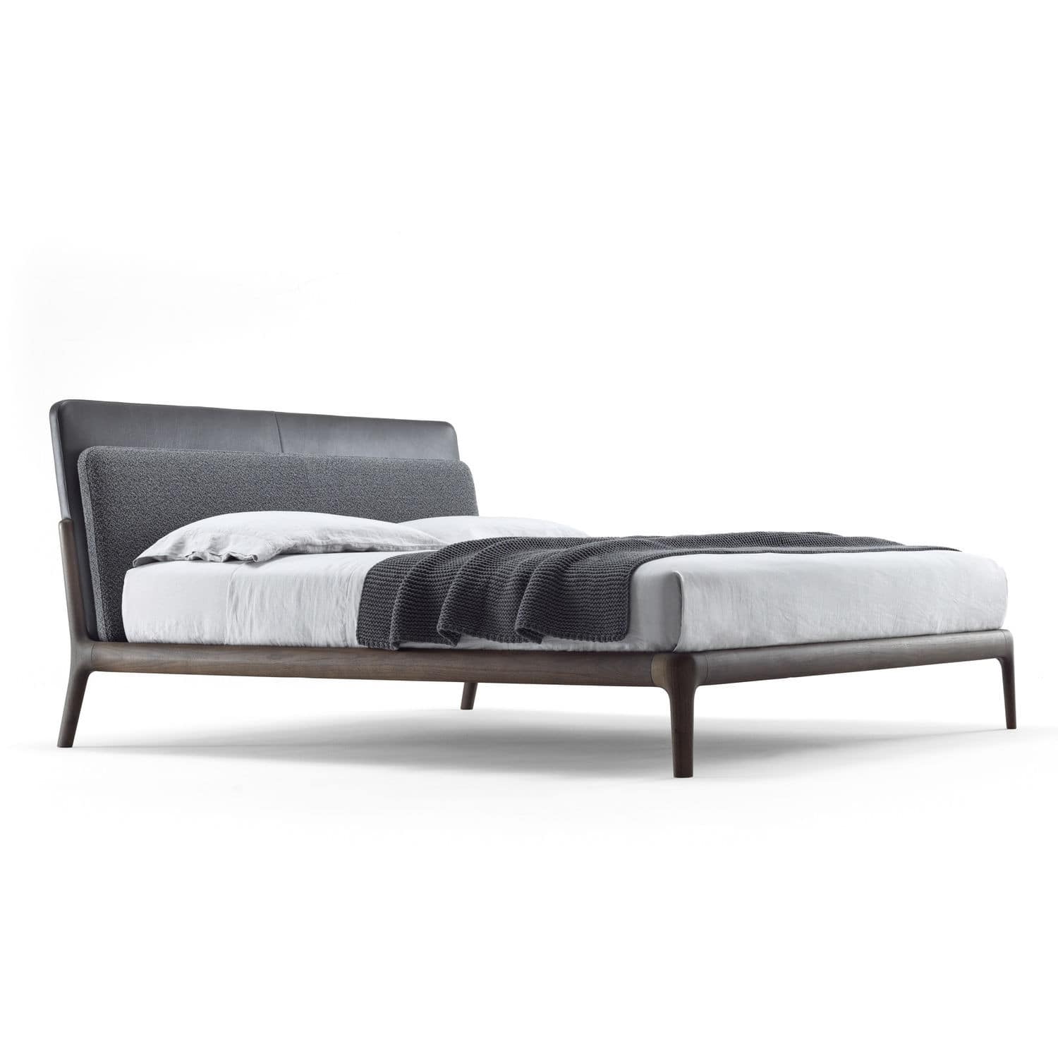 Double bed - BOWERY - BERTO - contemporary / with upholstered headboard ...