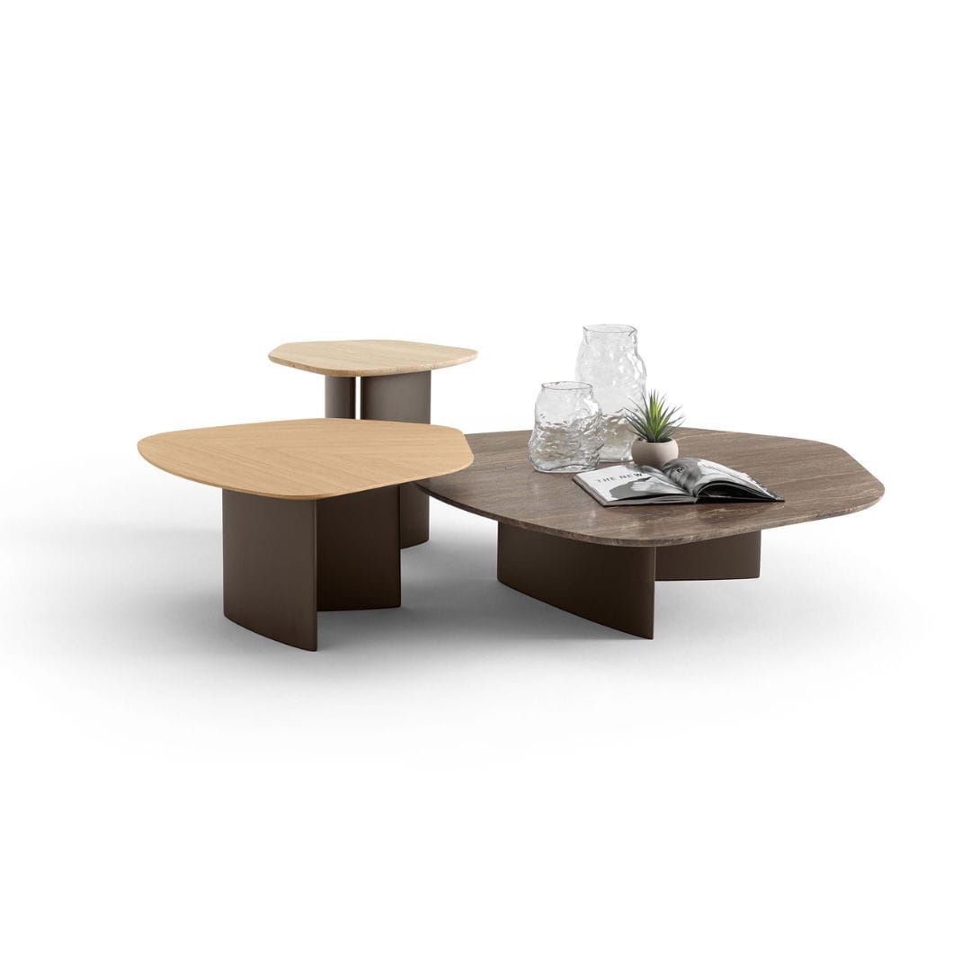 Original design coffee table - NEW PASSENGER - BERTO - wooden / metal ...