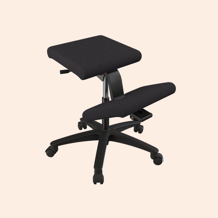 Fabric task stool - WING™ BALANS® - VARIER - on casters / upholstered ...