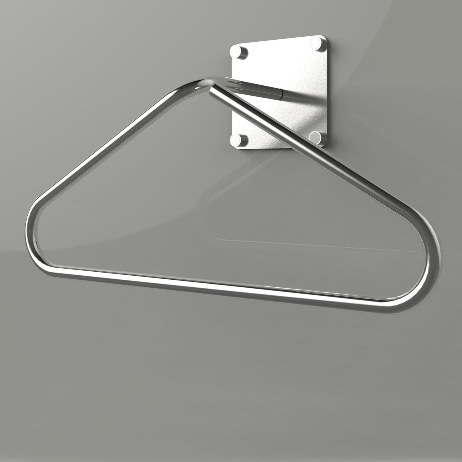 Wall-mounted valet stand - YIN - INSILVIS - stainless steel / contemporary