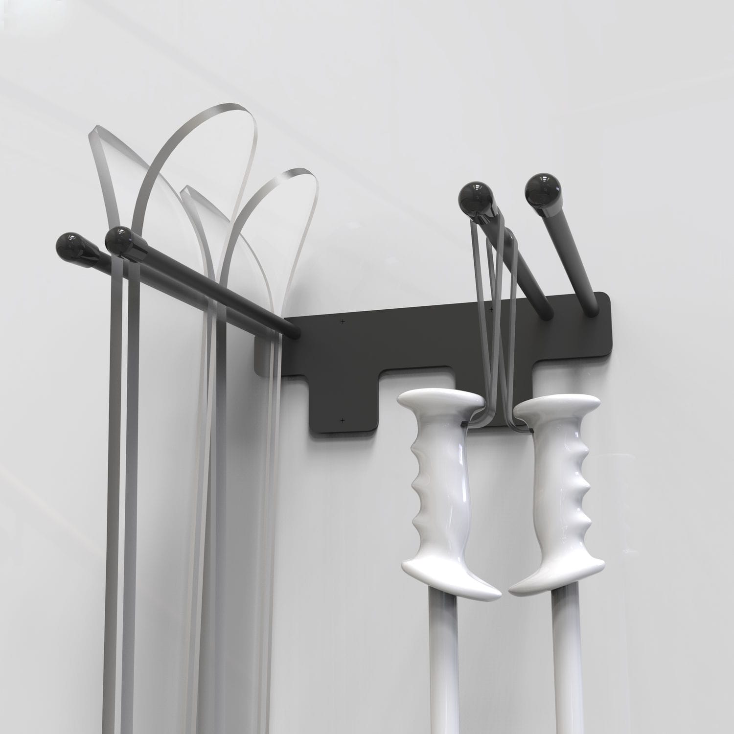 Wall-mount ski rack - COLS 4 Linear - INSILVIS