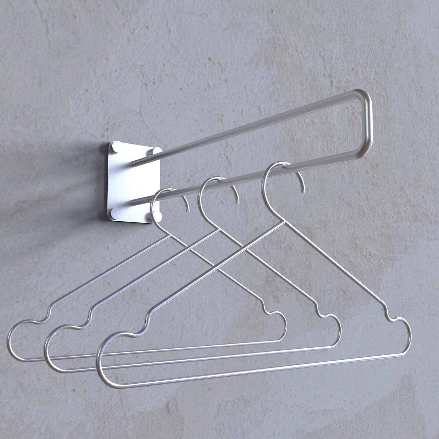 Wall-mounted coat hanger rack - LOOP - INSILVIS