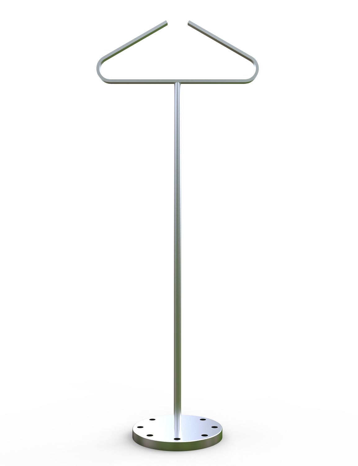 Floor-mounted valet stand - UNICUM 1 - INSILVIS - stainless steel ...