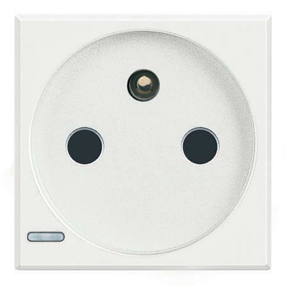 Power socket - HD4142AN - Bticino - wall-mounted / stainless steel / glass