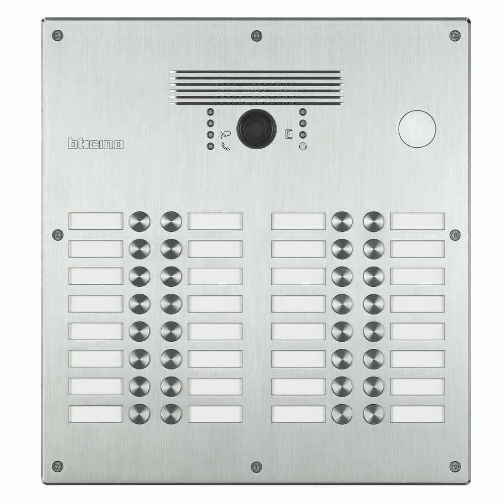 Stainless steel door station - 308015 - Bticino - white / wall-mounted ...