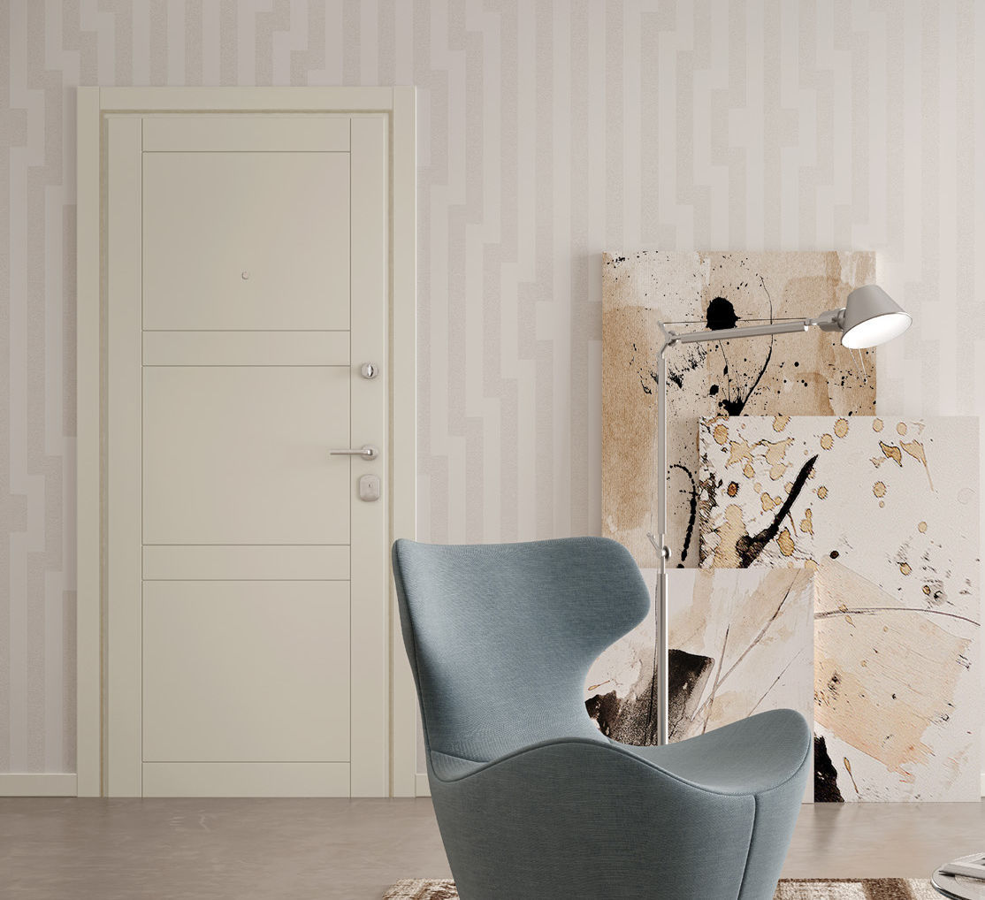 Entry door - BUTTERFLY - Otcdoors - wooden / swing / contemporary