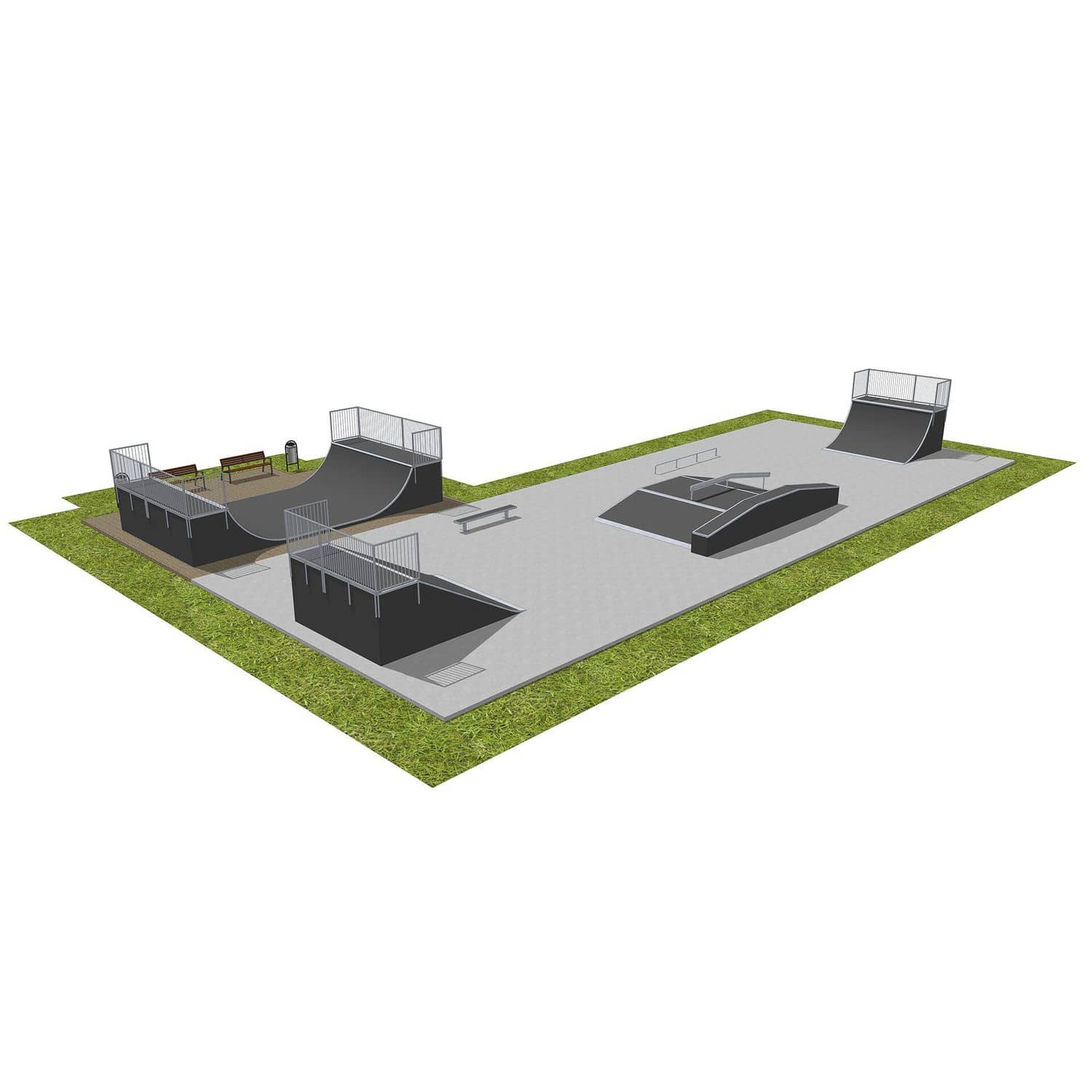 Wooden skatepark - MODULAR : 012157 - Techramps - modular