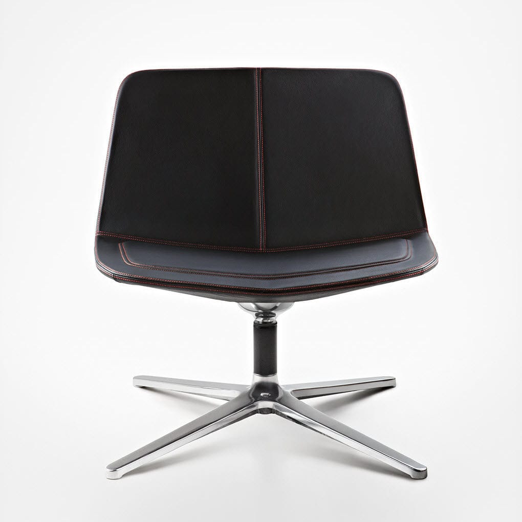 Contemporary fireside chair - STRATOS - MAXDESIGN - synthetic leather ...