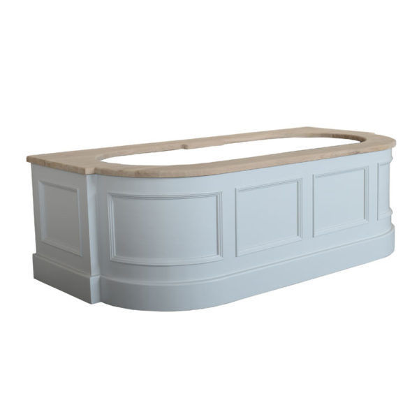 Oval bathtub surround - HOLT12 - Kenny&Mason - D-shape / wooden