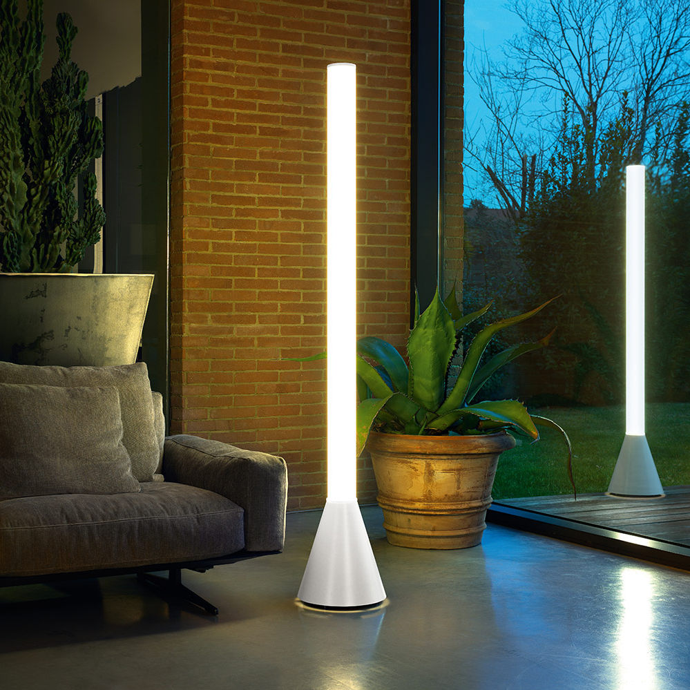 Contemporary light column - MOBY - modo luce - metal / PMMA / LED