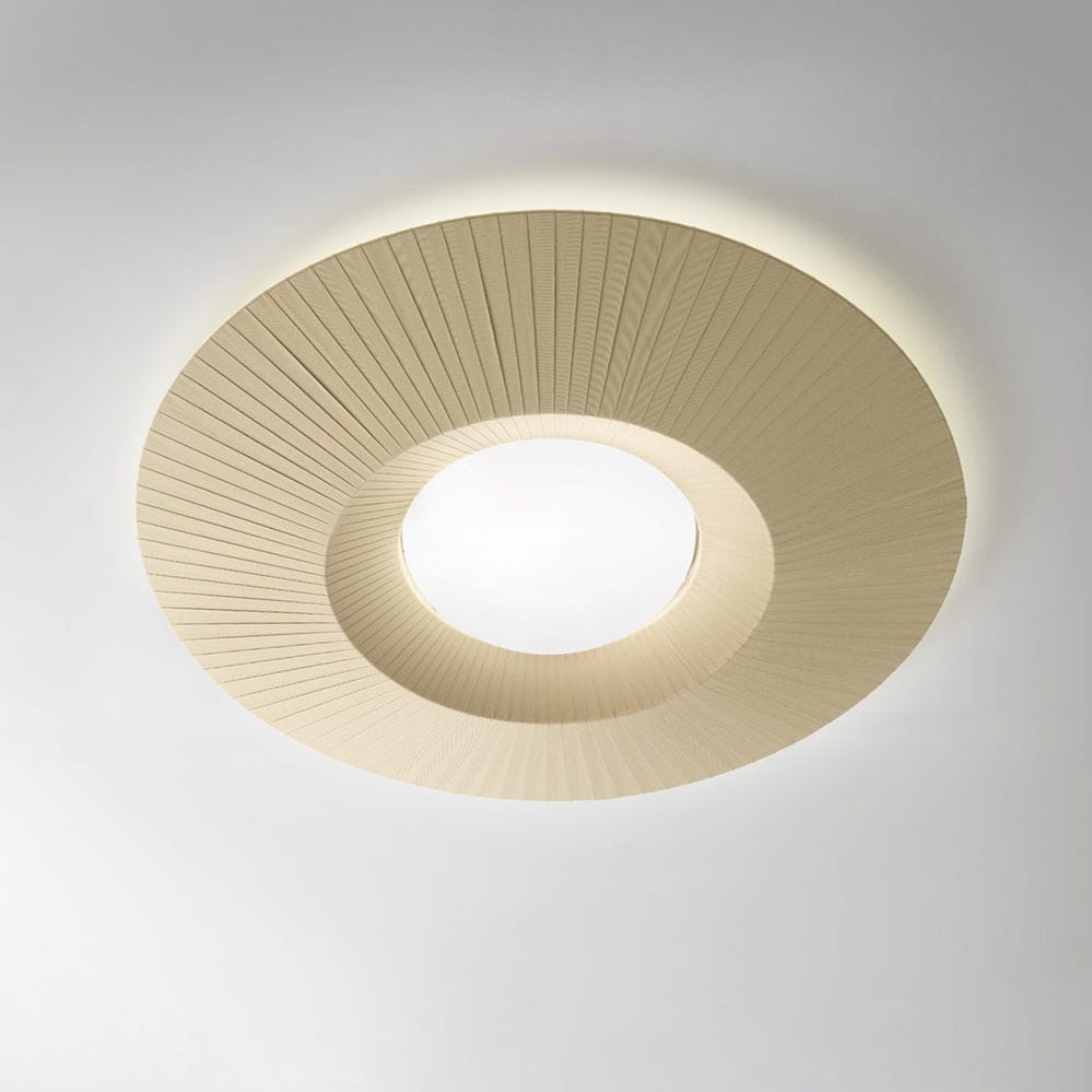Contemporary ceiling light - MOOD - modo luce - round / PMMA / fabric