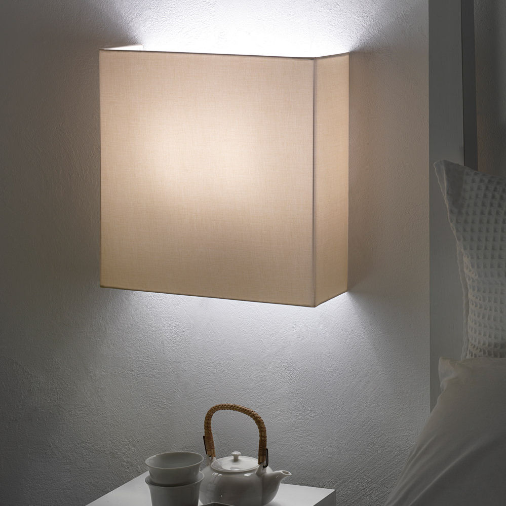 Contemporary wall light - QUADRATO - modo luce - indoor / cotton / square