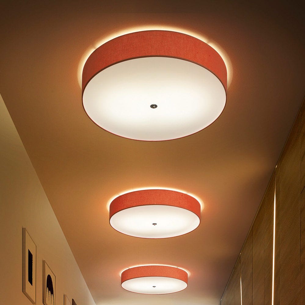 Contemporary ceiling light - DICOVOLANTE - modo luce - round / fabric / LED