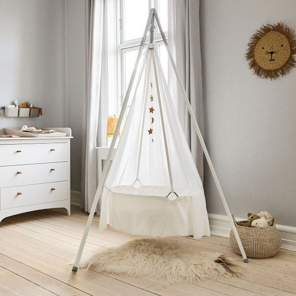 Hanging cradle - CLASSIC™ - Leander - steel / cotton / unisex