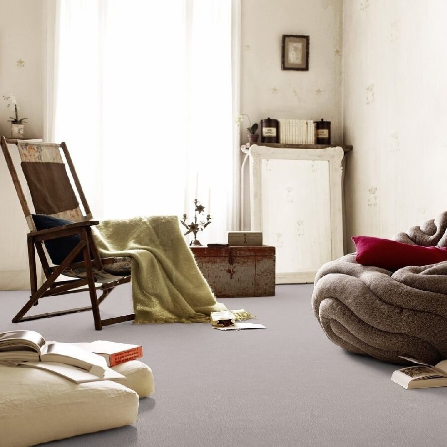 Tufted carpet - AMELIE - VORWERK - polyamide / plain / gray