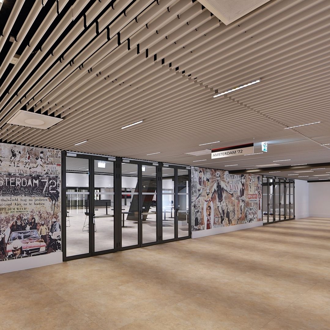 Aluminum suspended ceiling - Luxalon® V100 / V200 Screens - Hunter ...