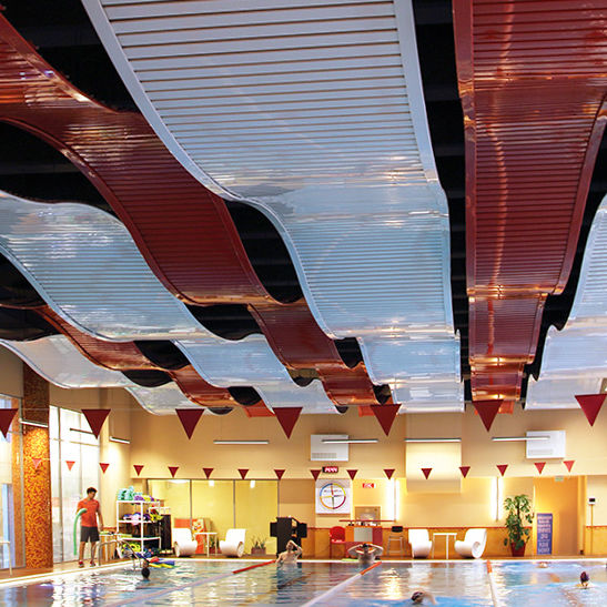 Metal suspended ceiling - Luxalon® Curved Carrier - Hunter Douglas ...