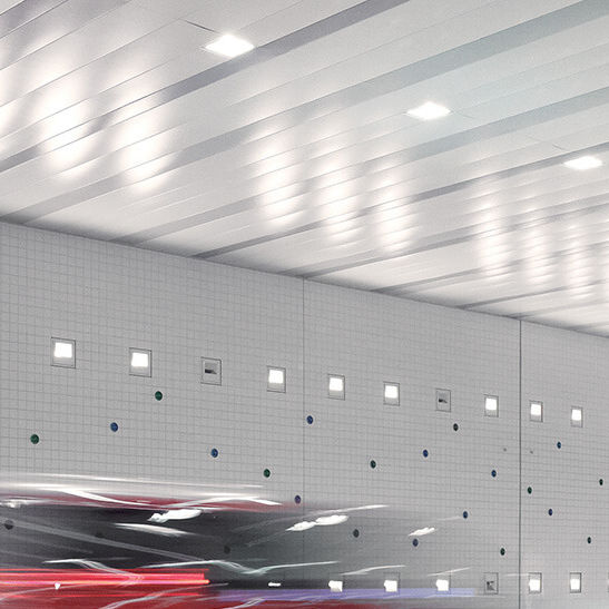 Aluminum ceiling - Luxalon® 150F - 200F Exterior - Hunter Douglas ...