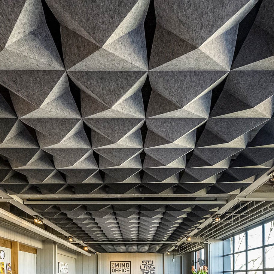 Felt ceiling - HeartFelt® Origami - Hunter Douglas Architectural ...