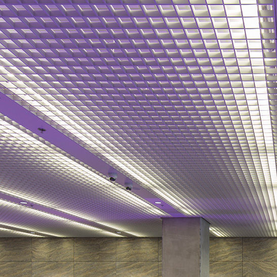 Metal ceiling - Luxalon® Cell C40 / C50 - Hunter Douglas Architectural ...