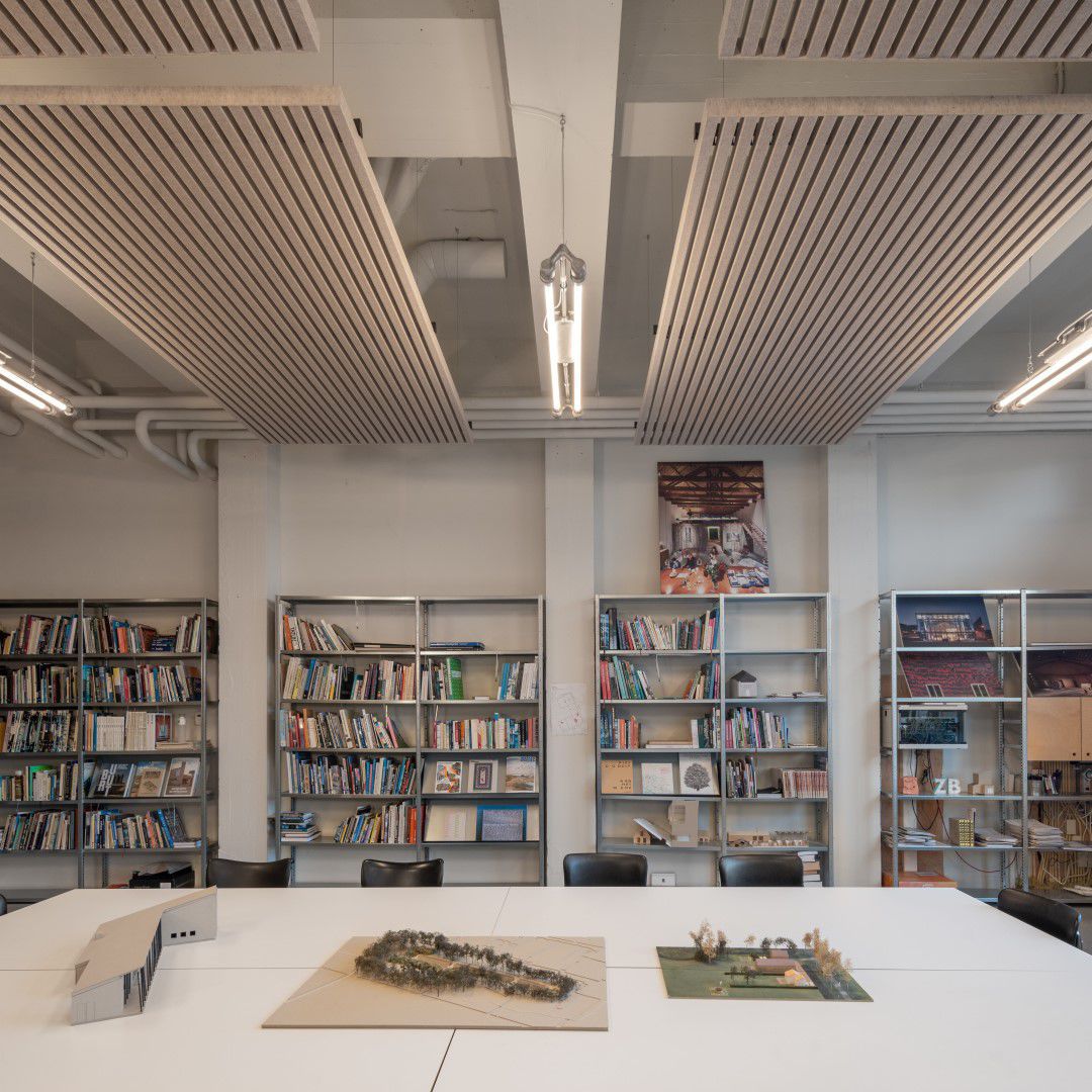 Polyester fiber suspended ceiling - HeartFelt® Islands - Hunter Douglas ...