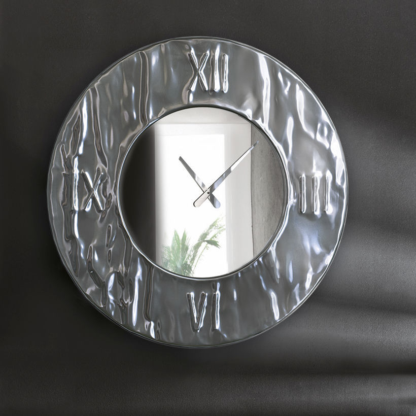 Contemporary clock - MITO - Riflessi - wall-mounted / analog / aluminum