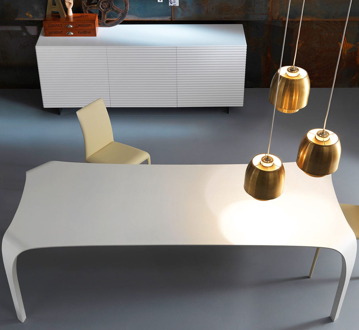 Contemporary dining table - UNICO - Riflessi - technopolymer ...