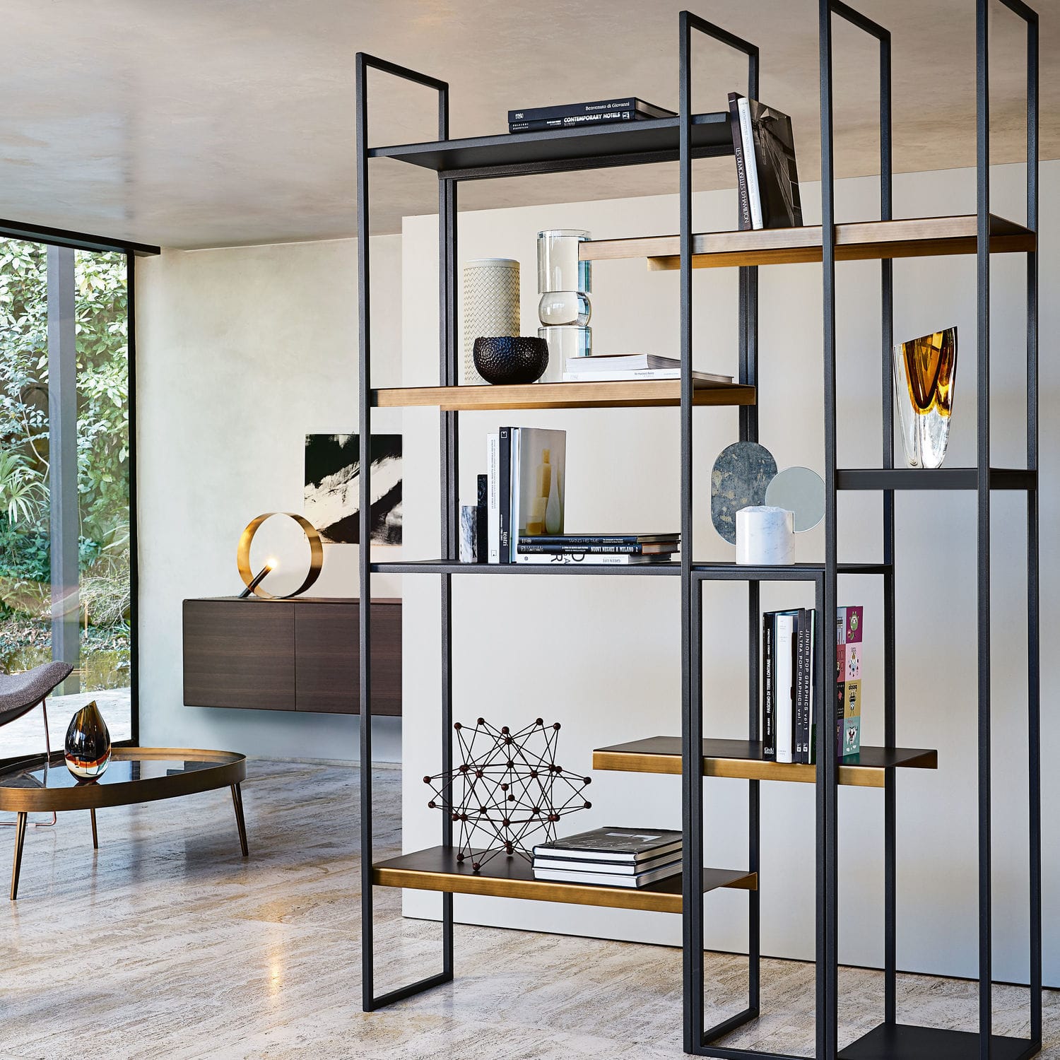 Low shelf - FREEWALL - Riflessi - high / room divider / contemporary
