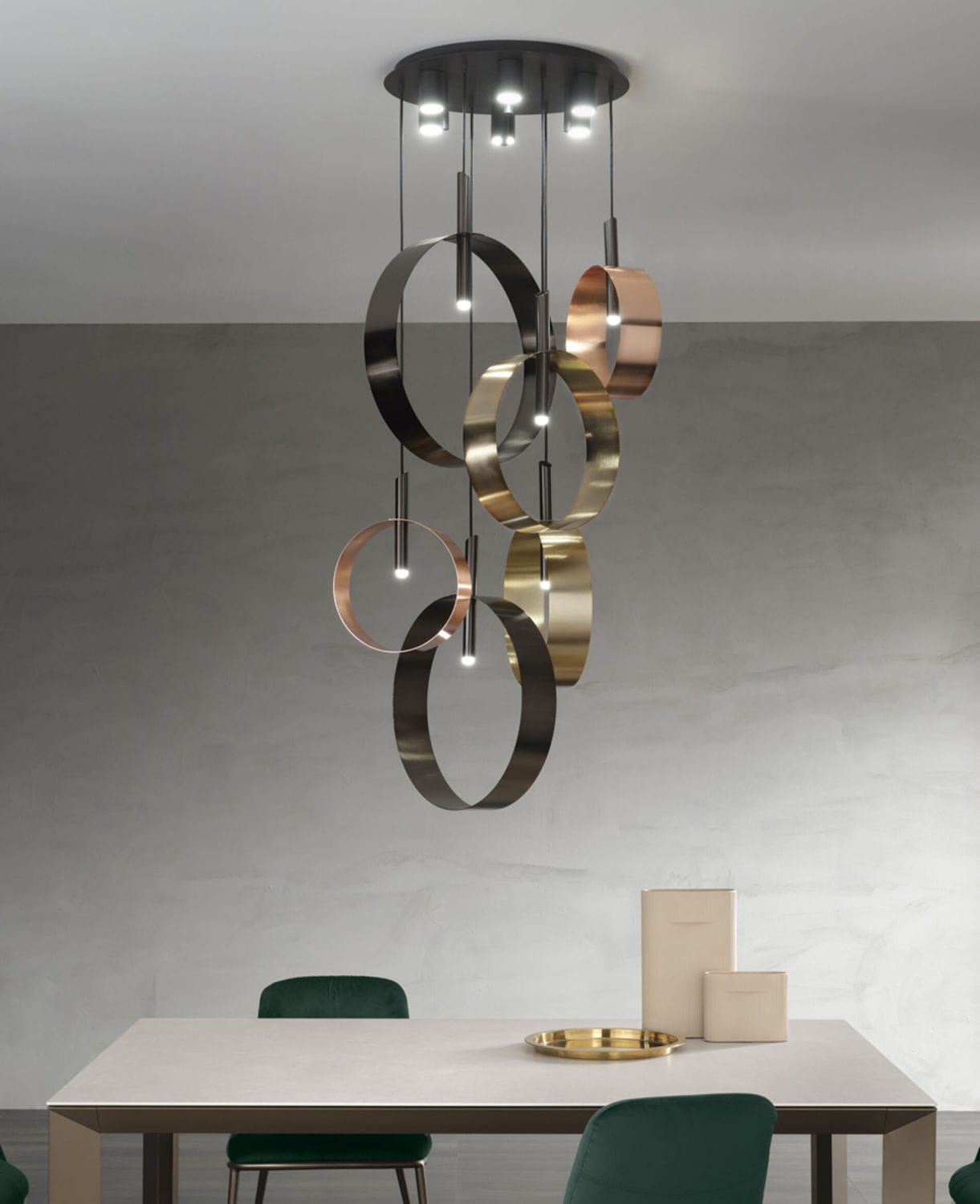LED lamp - LOOP S6 - Riflessi - pendant / painted metal / contemporary