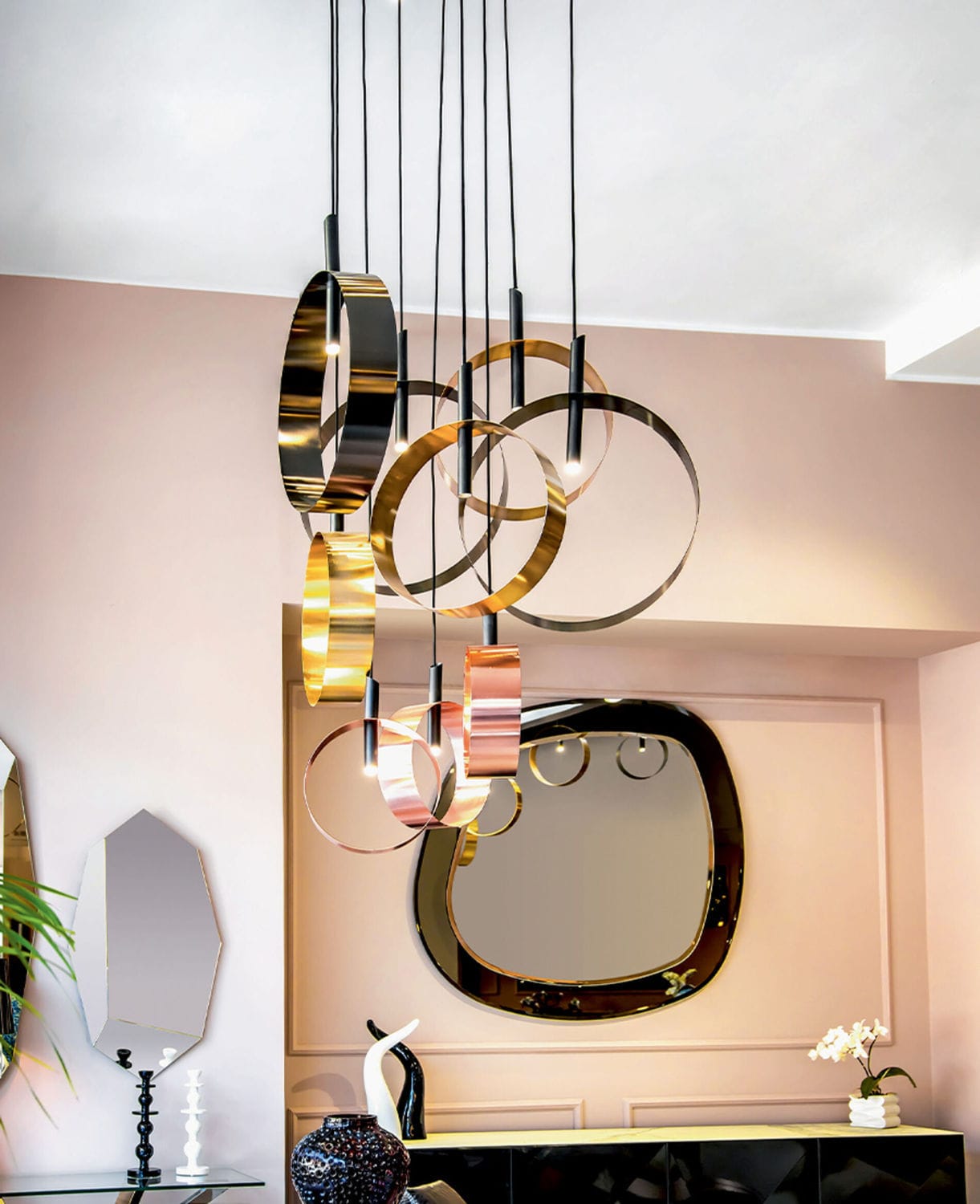 LED lamp - LOOP S9 - Riflessi - pendant / painted metal / contemporary