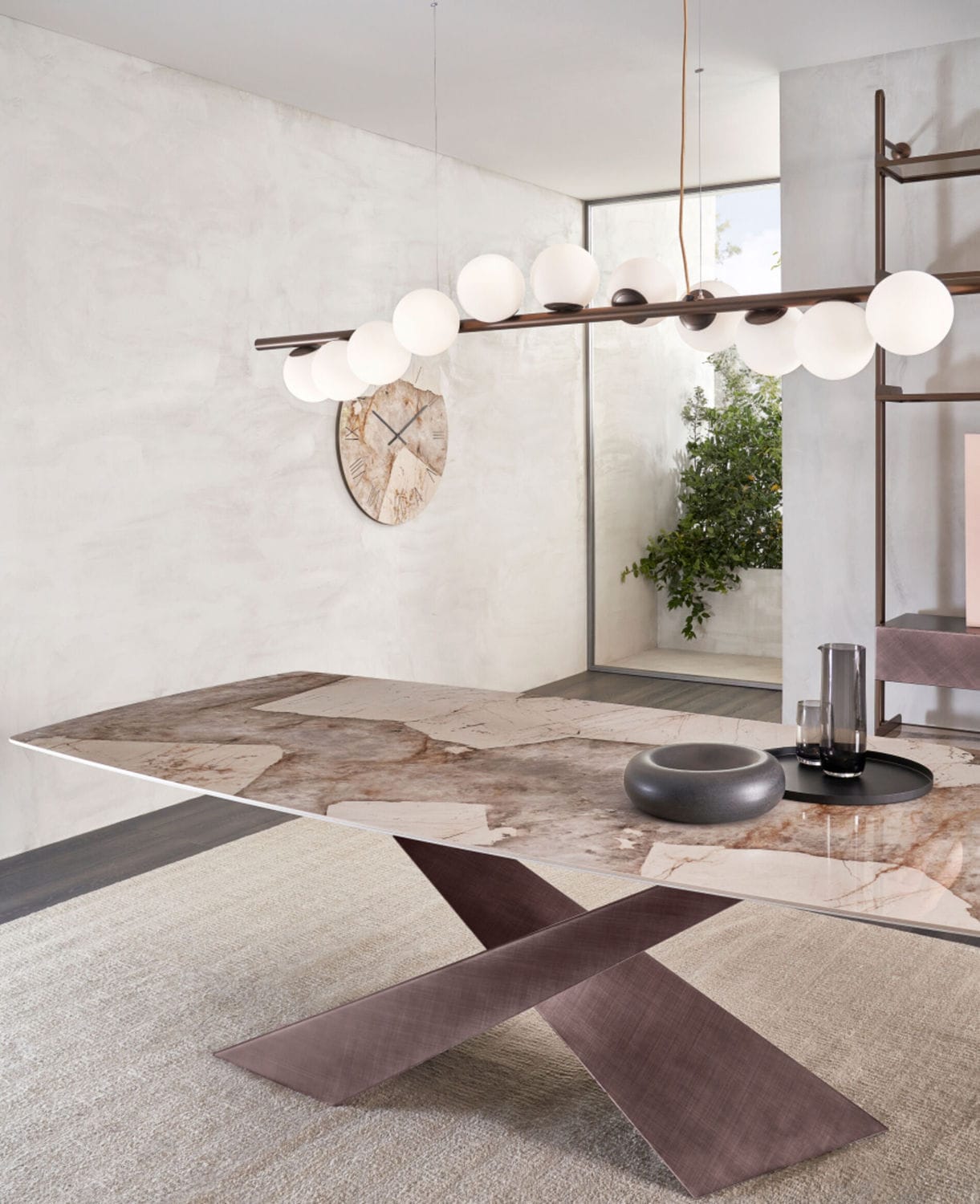 Pendant lamp - TWIST S11 - Riflessi - painted metal / glass / contemporary