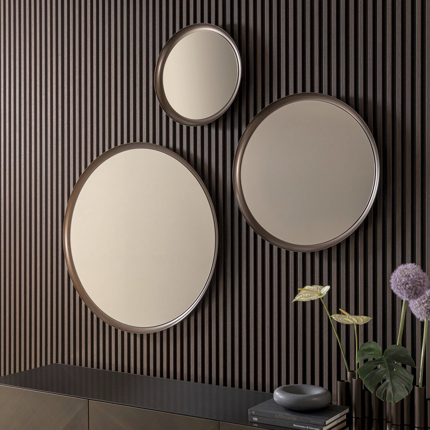 Wall-mounted mirror - RING - Riflessi - contemporary / round / painted ...