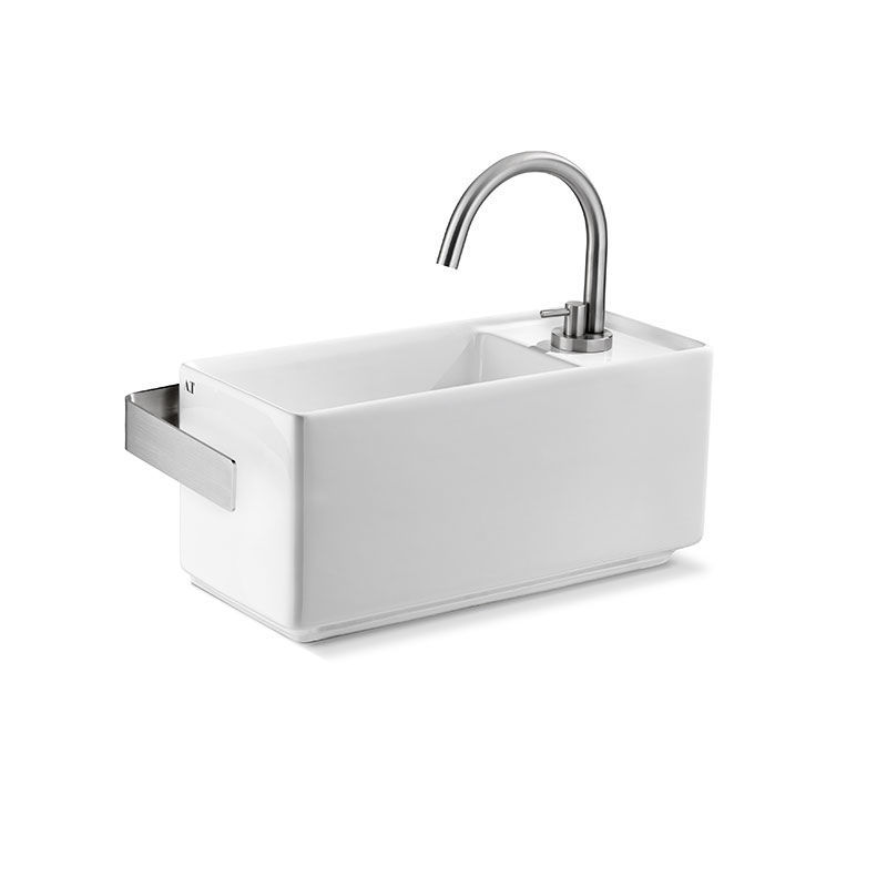 Wall-mounted hand basin - L632 - A. e T. ITALIA - rectangular / ceramic ...
