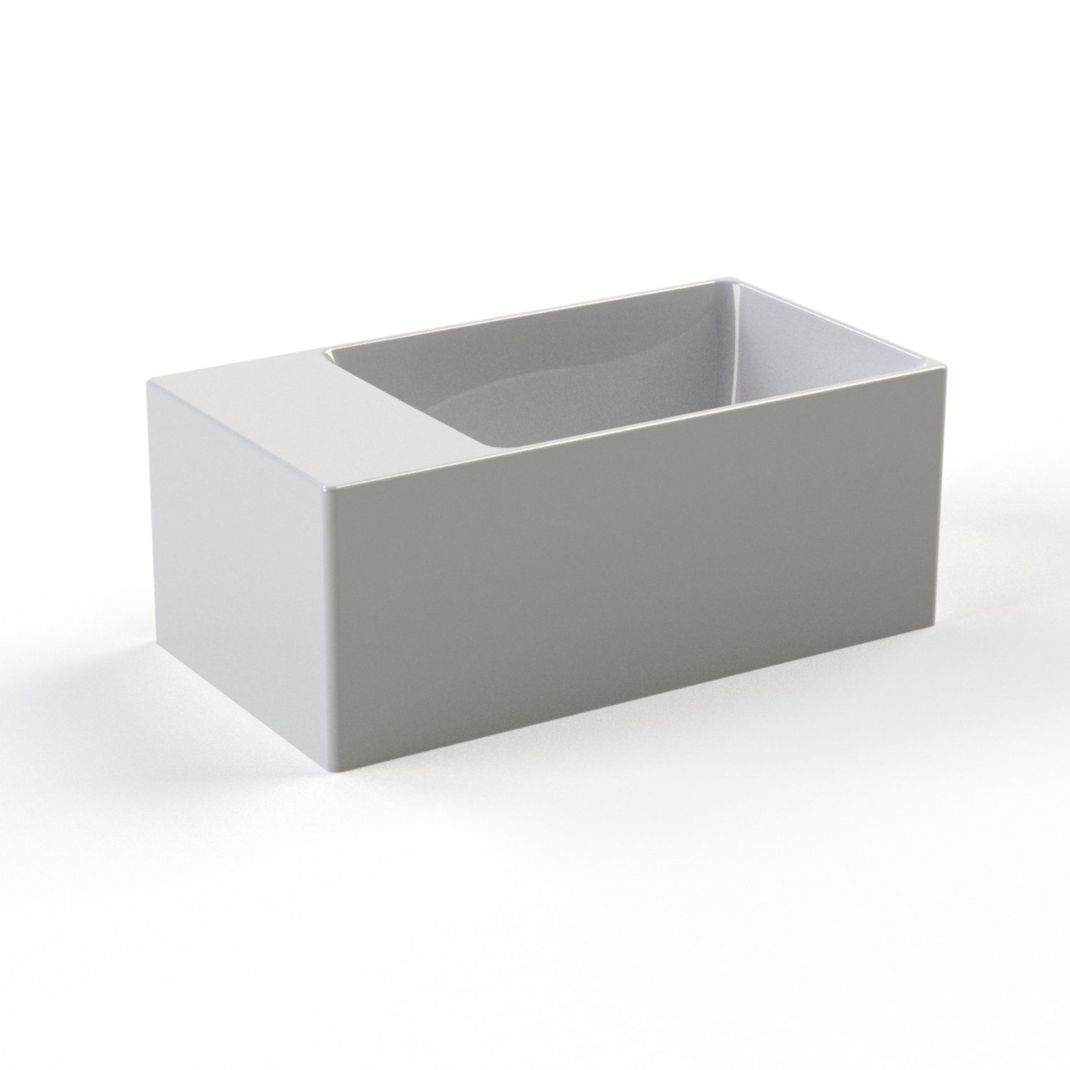 Wall-mounted hand basin - L661 - A. e T. ITALIA - rectangular / ceramic