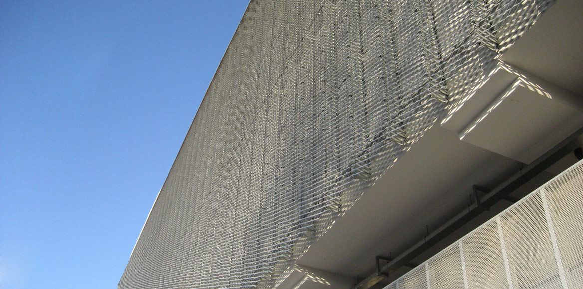 Cladding metal mesh / metal / expanded - JOHN LEWIS CAR PARK - James ...
