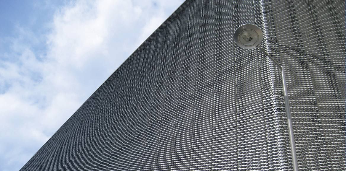 Cladding metal mesh / metal / expanded - JOHN LEWIS CAR PARK - James ...