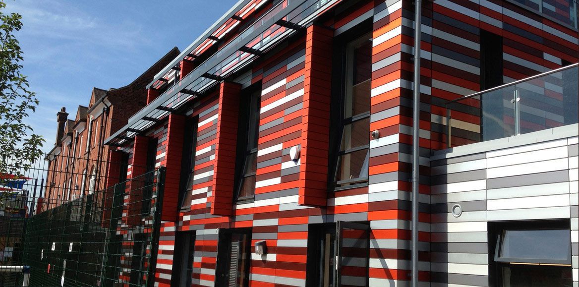 Strip cladding - NEW NORWOOD SCHOOL - James & Taylor - aluminum ...