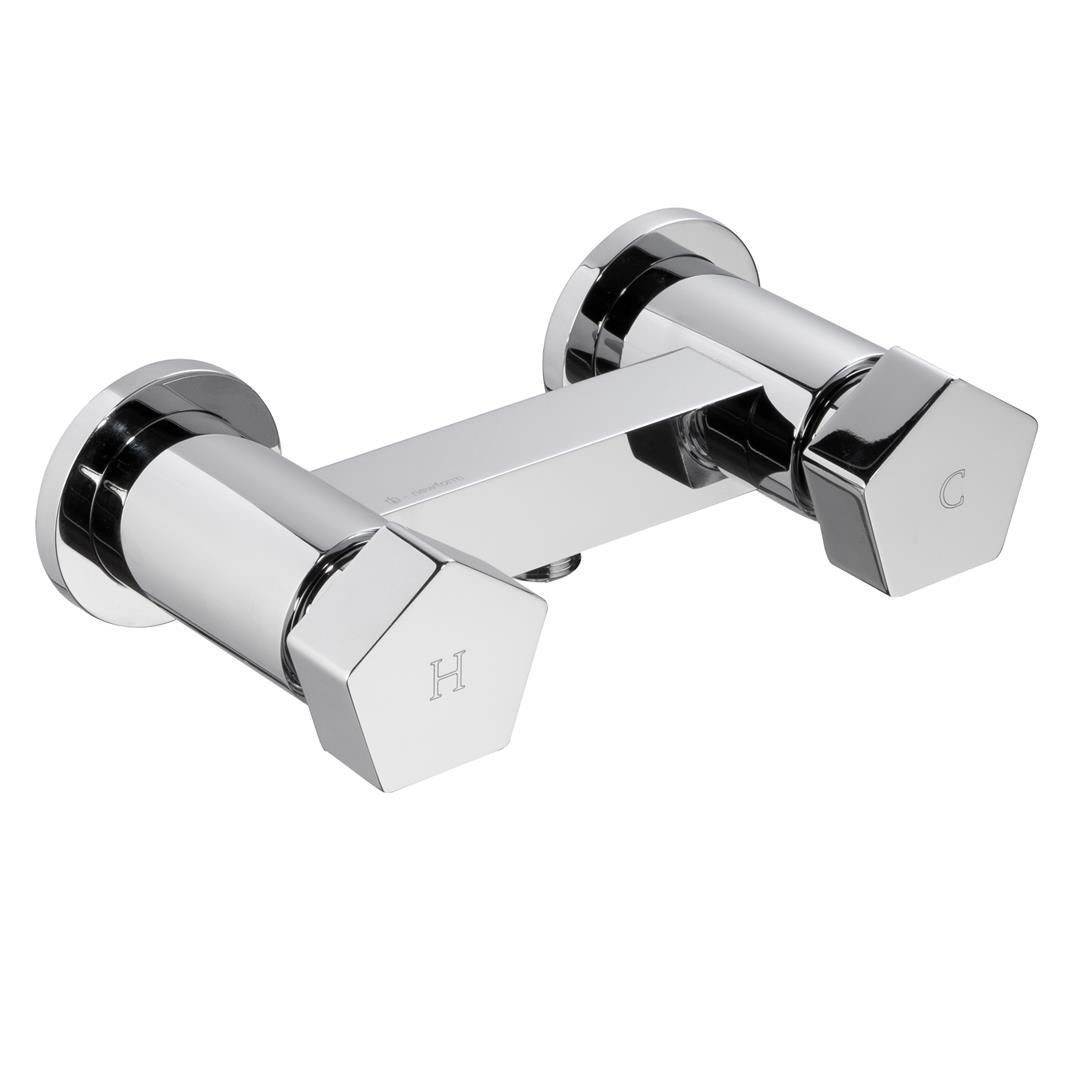 Double-handle shower mixer tap - PARK: 67555 - NEWFORM - wall-mounted ...
