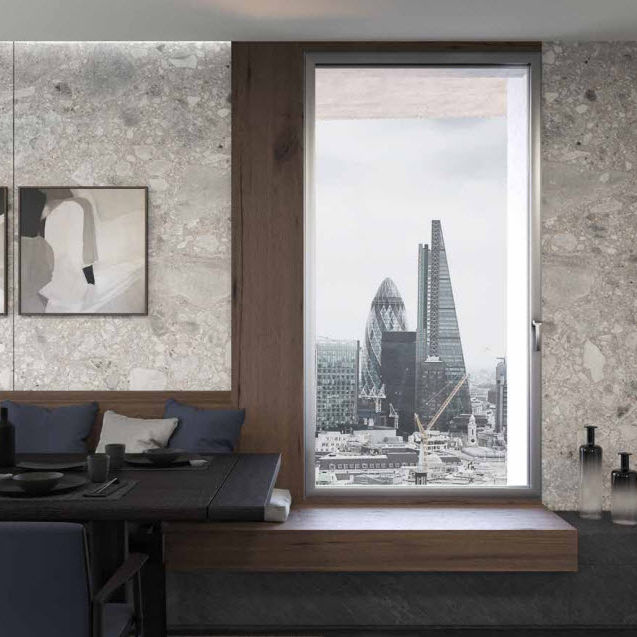 Aluminium window - NC 75 STH HES LUX - METRA Building - casement ...