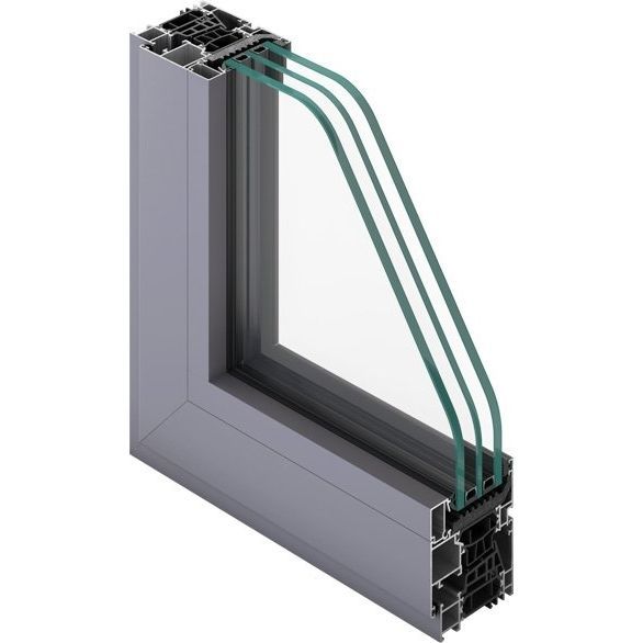 Aluminium window - NC 75 HES HL - METRA Building - casement / tilt-and ...