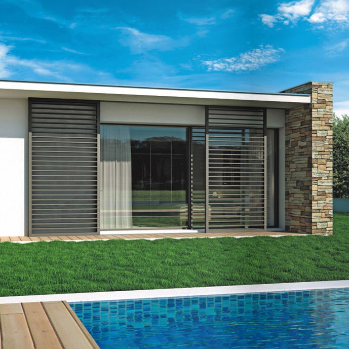 Sliding shutter - MILANO - METRA Building - metal / matte / window