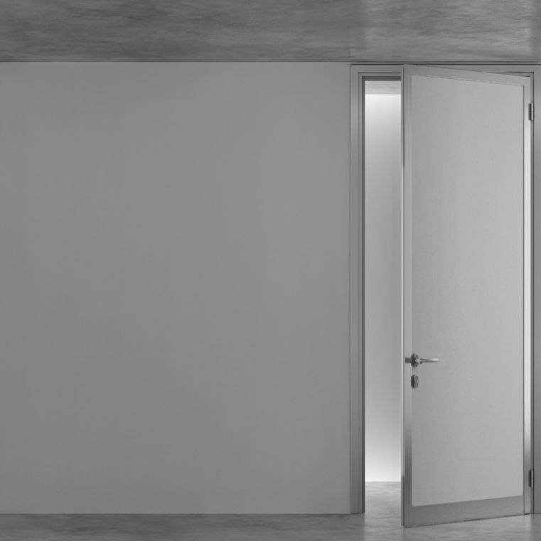 Interior door - OVERLAP - METRA Building - wooden / glass / aluminium