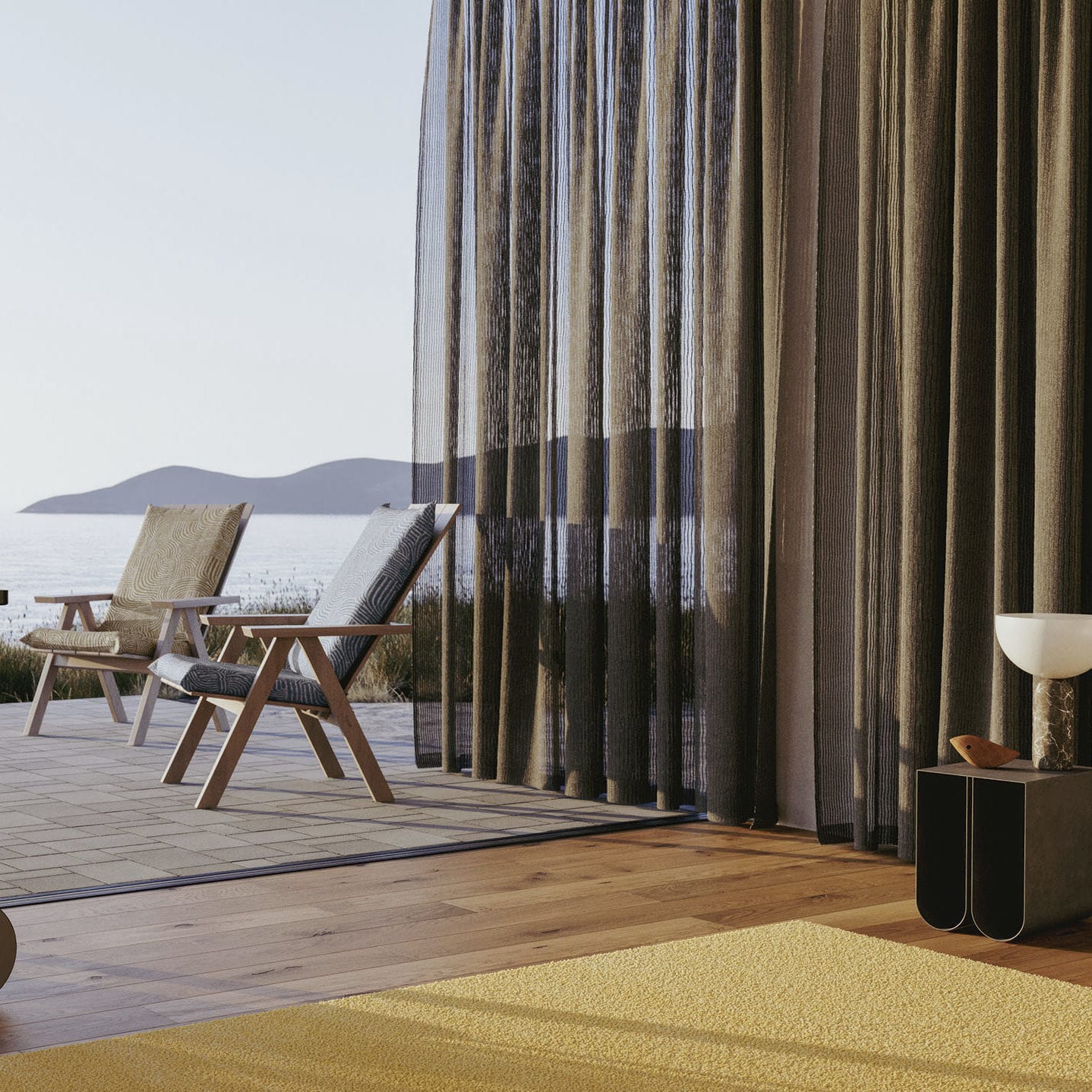 Curtain fabric - RAVELLO - NYA NORDISKA - plain / linen / acrylic