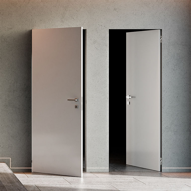 Flush door - xREVERx - Ermetika - interior / aluminum / MDF
