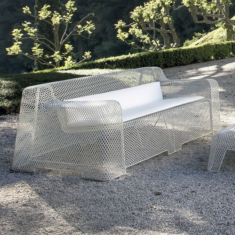 Contemporary sofa - IVY - EMU - garden / mesh / with armrests