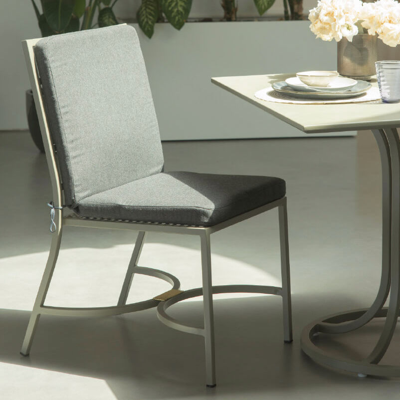 Traditional chair - Collier - EMU - outdoor / fabric / steel base