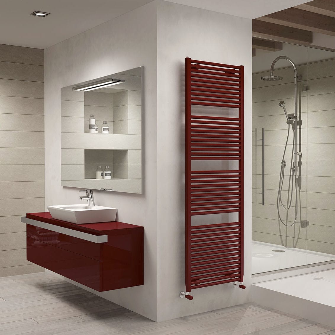 Hot water towel radiator - NOVO - IRSAP - electric / 0...500 w / 501 w ...