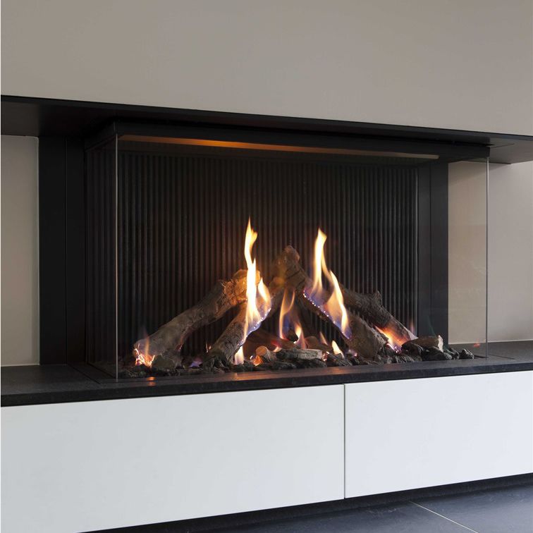 Gas fireplace - TRUE VISION 1050DC - M-Design - wall-mounted / Single ...